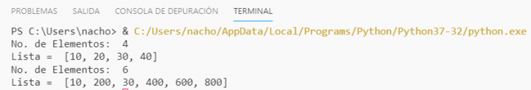 python-ejercicio-listas-2 | Aprendoencasa